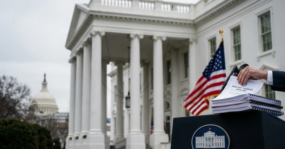 White House: Trump's SAVE Act Threat Won't Affect DHS Funding | The ...